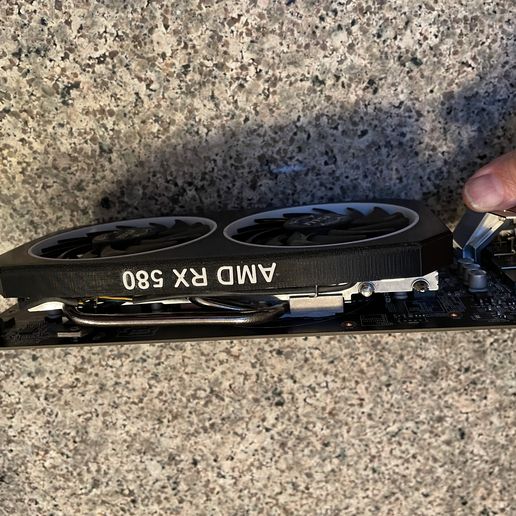 🔌 MSI RX580 OC broken fan shroud replacement.・ STL File for ・Cults
