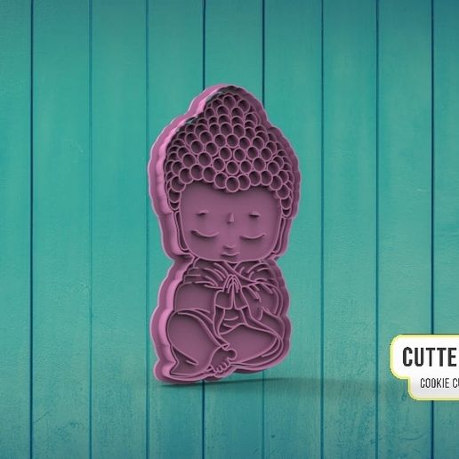 👶 Baby Buddha Cookie Cutter M2・ STL File for 3D printing・Cults