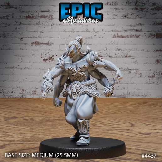 3D file Rage Demon Asura Set ‧ DnD Miniature ‧ Tabletop Miniatures ...
