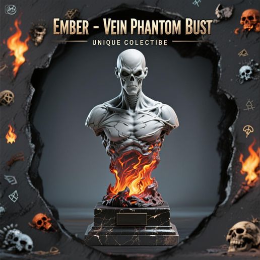 👤 Ember - Vein Phantom Bust・ STL File for 3D printing・Cults