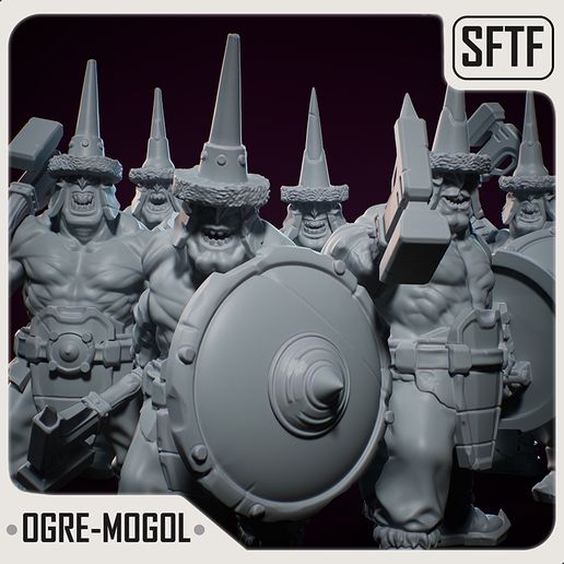 👹 Ogre Mogols Squad・ 3D File for 3D printing・Cults