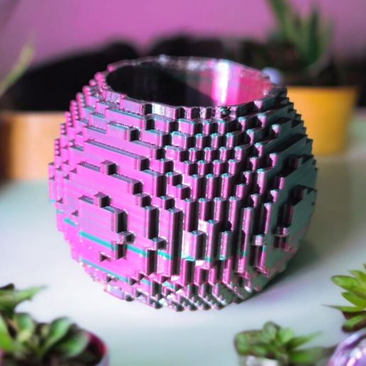 🪴 Pixel Planter・ STL File for 3D printing・Cults