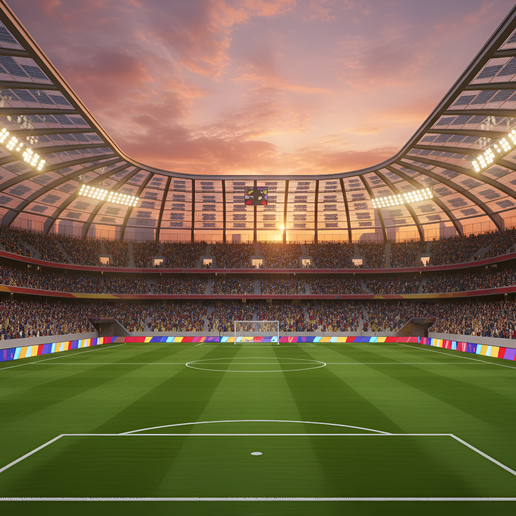 🏈 Grand Football Stadium at Sunset・ STL File for 3D printing ...