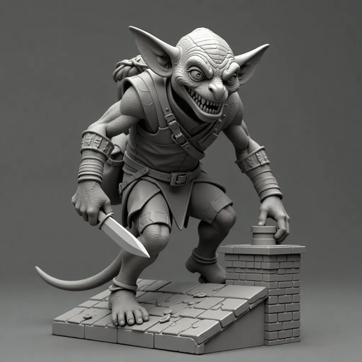 👺 Goblin #24・ STL File for 3D printing・Cults