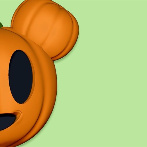 🎃 Mickey Pumpkin - Halloween・ STL File for 3D printing・Cults