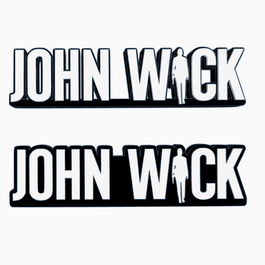 STL file 2x JOHN WICK Logo Display by MANIACMANCAVE3D 👾 ・3D printing ...