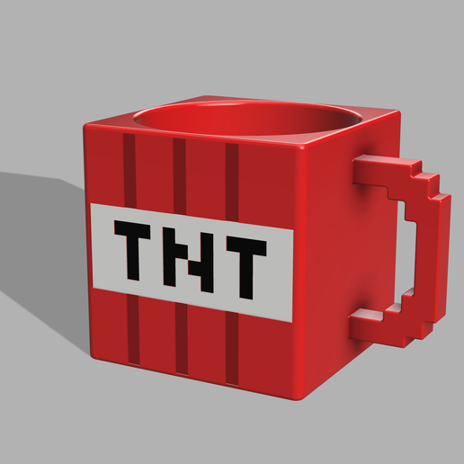STL file TNT Minecraft Mug ☕ ・3D printer design to download・Cults