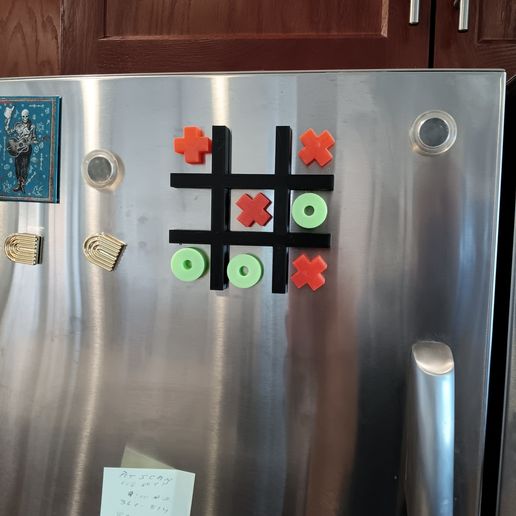 🧲 Tic Tac Toe magnet set - FREE・Free STL File for 3D printing・Cults