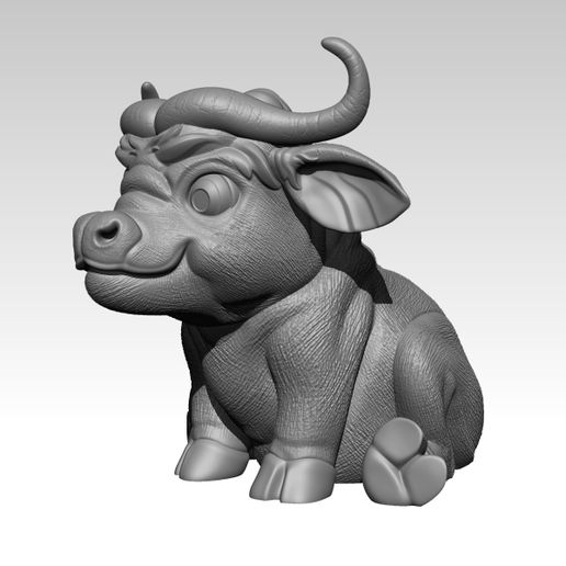 3D file Kawaii Mini Buffalo 🐂 ・3D print design to download・Cults