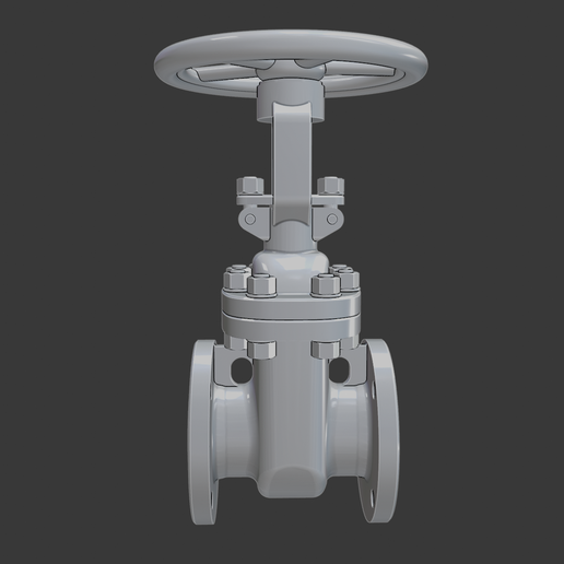 ⚙️ Flanged Gate Valve – Detailed Industrial Pipe Valve Model for 3D ...