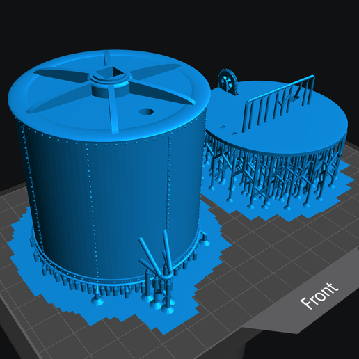 🚰 Cylindrical Sectional Water Tower - OO Gauge / 1:76 Scale・ STL File ...
