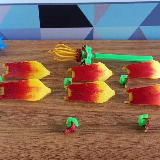 STL file Flor Lirio Mecanica /mechanic LILY Flower 🧑‍🔧 ・3D printable ...