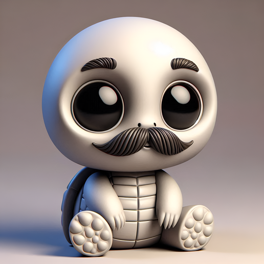 STL file cute baby turtle sitting 👶 ・3D printable model to download・Cults