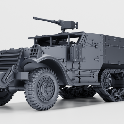 🪖 M4 Half-track - Mortar Carrier (US, WW2)・ 3D File for 3D printing・Cults