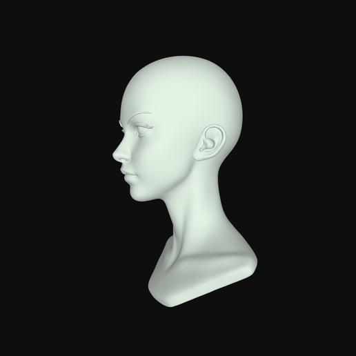 👨‍🦲 Bald Mannequin Head STL 3D Printable Neutral Bust for Sculpture ...