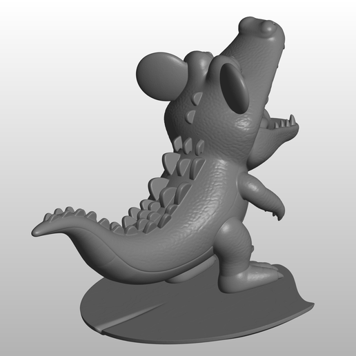 🐁 Mickey Mouse Crocodile STL - Disney Cartoon Character Sculpture - 3D ...