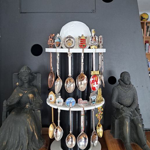 🥄 Rotating Decorative, Souvenir Spoon Stand - Tower Rack・Free STL File ...