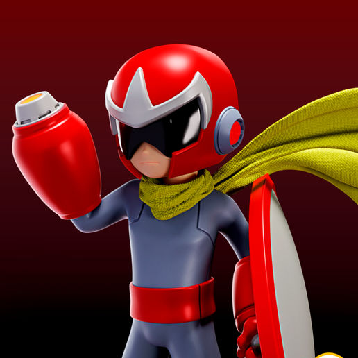 🎨 Protoman - Megaman - FAN ART・ 3D File for 3D printing・Cults