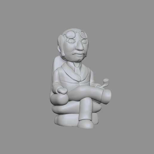 STL file Carl Gustav Jung cartoon style figurine 3D print model 👾 ...