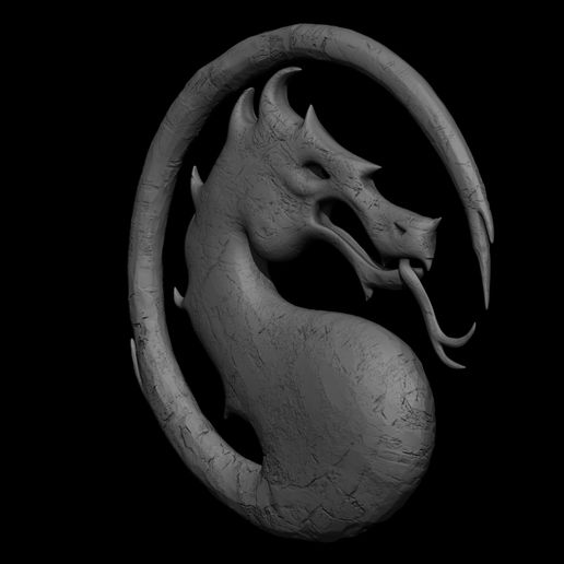 🐉 3D PRINTABLE MORTAL KOMBAT MK1 2023 DRAGON LOGO・ STL File for ・Cults
