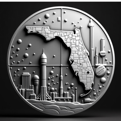 🛰 Florida State Space Center Token・ STL File for 3D printing・Cults
