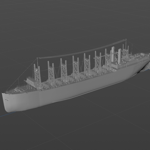 🚢 Digital model of the USS Jupiter coal ship・ OBJ File for 3D printing ...