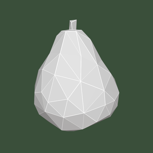STL file Low Poly Pear – Geometric 3D Model 🍐 ・3D printable model to ...