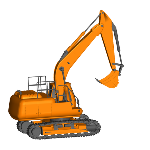 🚜 excavator・ OBJ File for 3D printing・Cults