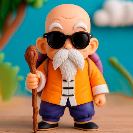 👾 cute little master roshi・Free STL File for 3D printing・Cults