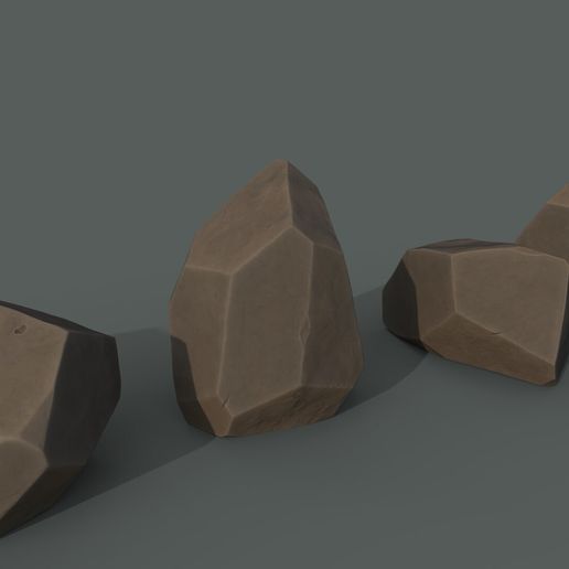 3D file Low Poly Stones 🌍 ・Template to download and 3D print・Cults