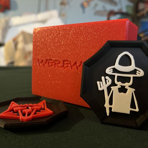 Free 3D file Werewolf game tokens + box 🐺 ・3D printing model to ...