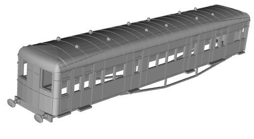 😤 GSR Clayton steam railcar converted to articulated coaches 1/55 scale ...