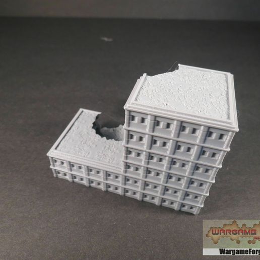 🏗️ Modern Ruined Building 6・ STL File for ・Cults