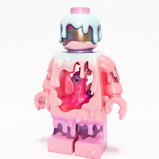 🫠 Melted Block Pastel Drip LEGO toy・ STL File for 3D printing・Cults