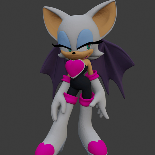 Archivo STL Rouge the Bat Statue 🦇 ・Modelo de impresión 3D para ...