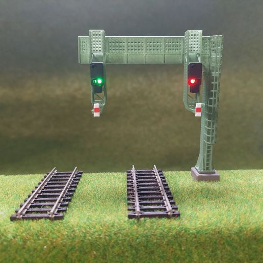 🌉 [ZM TT scale] DB HV Signal bridge (Hp0 & Hp1)x2 (resin)・Archivo STL ...