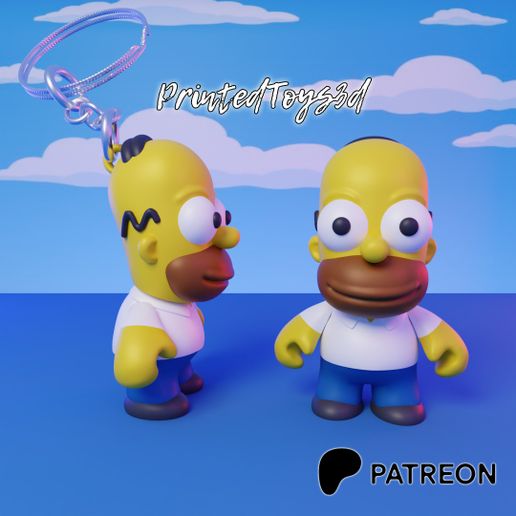 🧸 ARTICULATED HOMER SIMPSON・ 3MF File for 3D printing・Cults