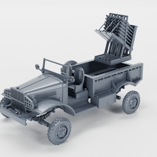 🚀 M 2-4 Rocket Truck USMC (US Marines, WW2)・ 3D File for 3D printing・Cults