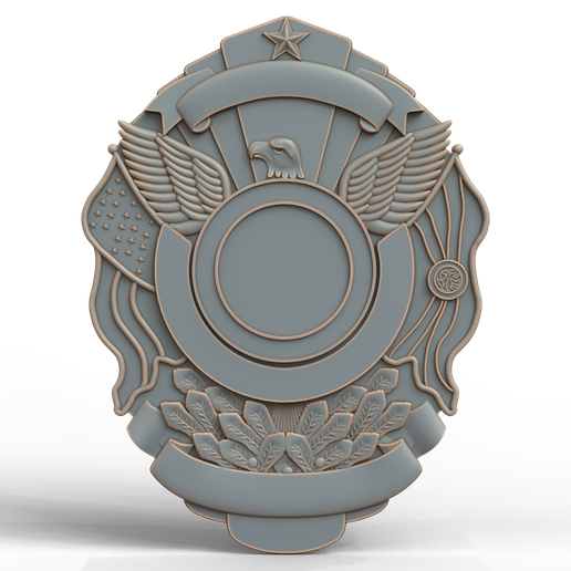 📁 3D Model STL File for CNC Router Laser & 3D Printer 0463. Badge・文件用于 ...