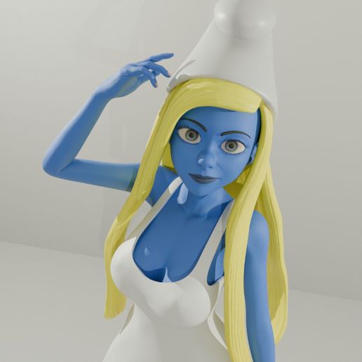 3D file Smurfette v2 Fan Art 🎨 ・Model to download and 3D print・Cults