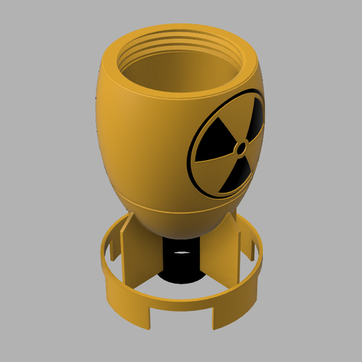 👨 Fat Man Mini Nuke Storage Container Screw Lid for 3D Printing・ STL ...