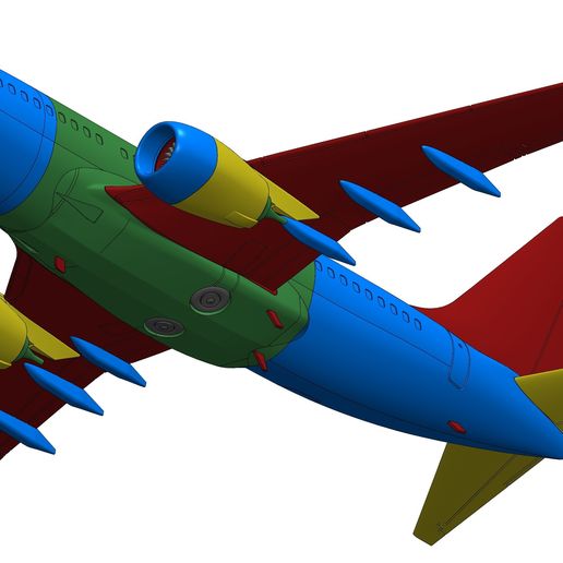 ⬆️ 181113 Model kit 737-700 Sharklet Up scale 1/100・ 3D File for 3D ...