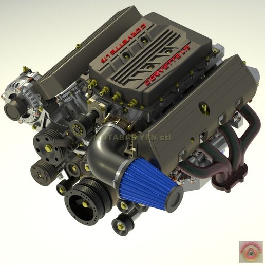 🚙 CHEVROLET LT5 - ENGINE・ STL File for 3D printing・Cults