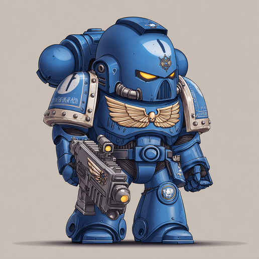 🛰 Chibi Ultramarine (Marine Espacial)・Archivo 3D Gratis para Impresión ...