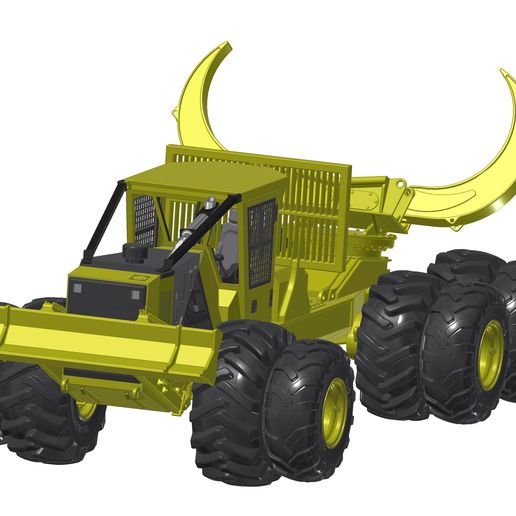 🚜 Tigercat 640 Clambunk Skidder 1/24 scale・ STL File for 3D printing・Cults