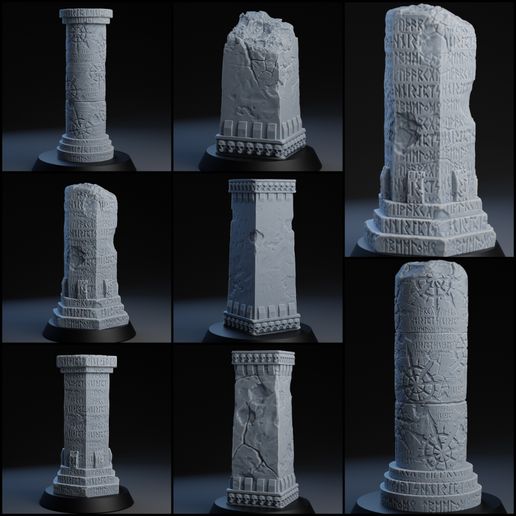 3D file Epic Wargaming Terrain Pillars 🏗️ ・3D printing design to ...