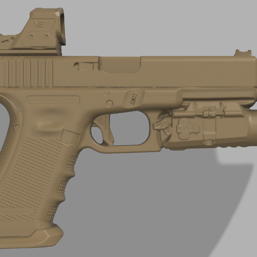 🔫 Glock 17 Fenix GL19R V2.0 3d scan・ STL File for 3D printing and CNC ...
