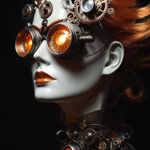 👩 Steampunk woman glasses・ STL File for 3D printing and CNC machining ...