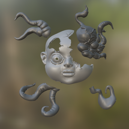 🧟 Necroface mask・ STL File for 3D printing・Cults