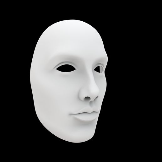 🗿 Neutral Calm Mask 3D Print Model Serene Face Sculpture・ STL File for ...